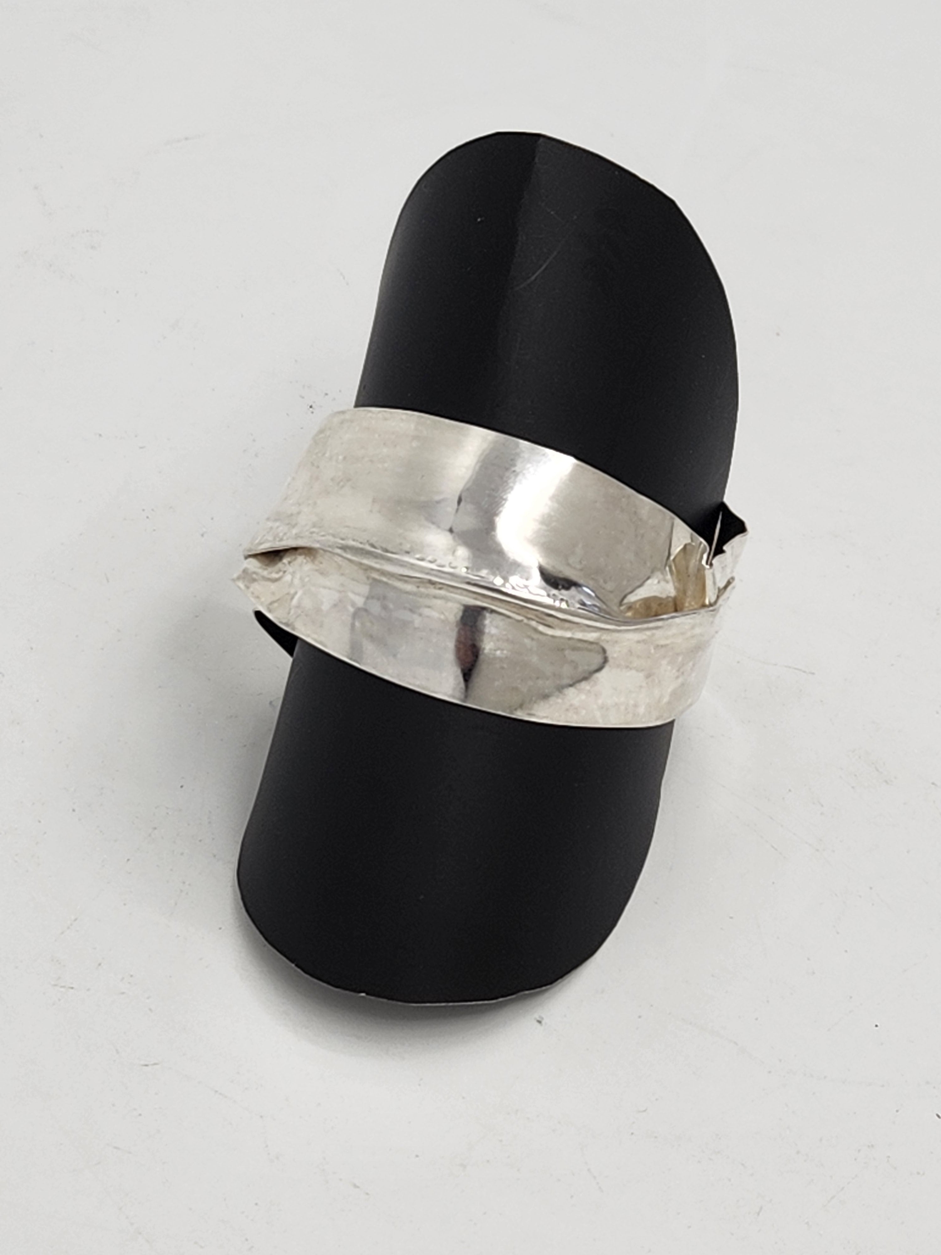 Silver Fold Form Cuff